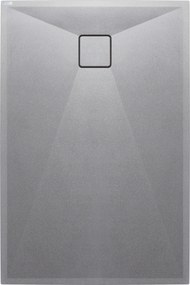 Deante Obdélníková sprchová vanička Correo 120x80 cm, granit, šedá metalic - KQR S44B