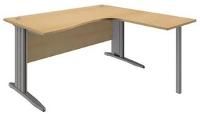 Manutan  Kancelářský stůl Praktick, 160 x 120 x 73 cm, pravé provedení, dezén buk