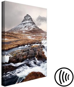 Obraz Kirkjufell (1-dílný) svislý - krajina vody a hor
