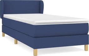 Box spring postel s matrací modrá 80x200 cm textil 3126603