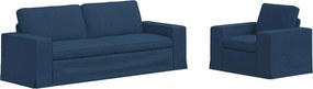 Set pohovek 2 ks Modrá textil 3407594