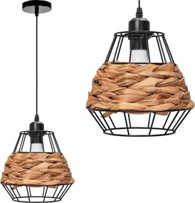 Toolight - Stropní svítidlo E27 60W APP989-1CP, hnědá-černá, OSW-01047