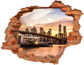 Wallmuralia Fototapeta díra na zeď 3D Brooklynský most 90x70 cm