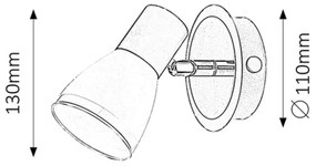 Rabalux 5976 - Bodové svítidlo ATI E14/15W