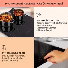 Klarstein Virtuosa 5, vestavná varná deska, 5 zón, 8500 W, sklokeramika