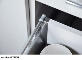 EXTOM Skříňka dolní rohová MALMO D13 U Korpus:: GREY, Dvířka:: permbroke