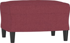 3místná pohovka s podnožkou vínová 180 cm textil 3201141