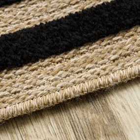 Dywany Łuszczów, Kusový koberec Spark 0687 beige/black, 160x220, béžová, chodba / předsíň