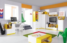 Dětská postel Mobi MO18 Zvolte barevné provedení: bílá lux - žlutá