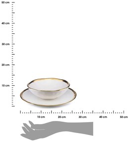 Keramická sada talířů Lissa White Gold 8ks
