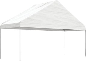 Altán se střechou bílý 4,46 x 5,88 x 3,75 m polyethylen 3155518