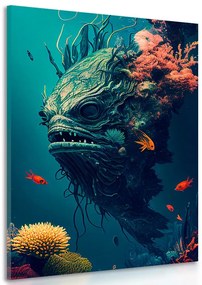Obraz surrealistická podmořská příšera - 80x120