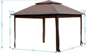 Marimex | Zahradní altán Marimex Vista 3x3 m - hnědý | 10970572