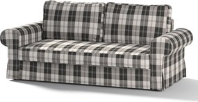 Potah na pohovku IKEA Backabro,  3-místná, rozkládací barva černá látka pletený vzor, vzorované