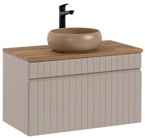Koupelnová skříňka s umyvadlem a deskou ICONIC Cashmere DU80/1 | 80 cm