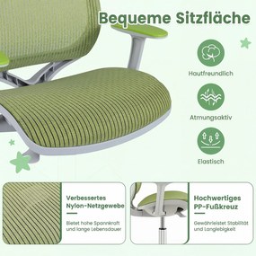 Costway Výškově nastavitelná dětská otočná židle s brzdou, ergonomická psací