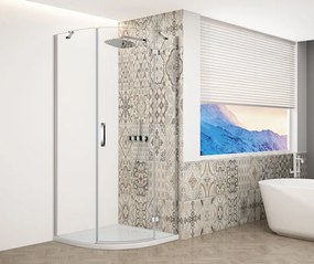 Gelco Trinity chrom čtvrtkruhový sprchový kout 90 x 90 x 200 cm otevírací pravá aluchrom sklo čiré GT6590CR-CH