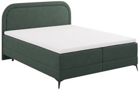 OnaDnes -20% Zelená čalouněná dvoulůžková postel boxspring Cosmopolitan Design Eclipse 160 x 200 cm