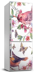 Wallmuralia Nálepka fototapeta lednička Motýl květiny 60x180 cm
