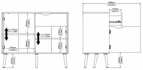 Tvilum Bílá komoda OSLO 75387 s 1 zásuvkou