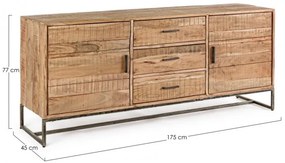 BIZZOTTO dřevěná komoda ELMER 77x175 cm 0746305