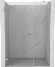 Mexen Lunar-B, Otočné levé sprchové dveře 120 cm, čiré sklo, chromový profil, 832S-120-050-01-00-L