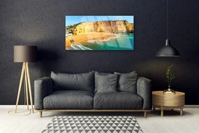 Obraz na skle Záliv Krajina 140x70 cm