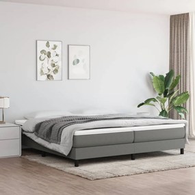 Box spring postel s matrací tmavě šedá 200x200 cm textil,  3144102
