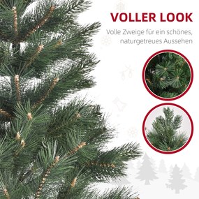 HOMCOM Umělý vánoční stromek 180cm, 375 špiček