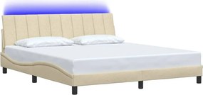 Rám postele bez matrace Hanko krémový 180 x 200 cm textil 3310480