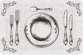 Prostírání na stůl - Příbor, talíř, 44x29cm, 230-2513 Varianta: Prostírání na stůl - sada 12ks