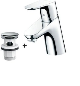 Hansgrohe Focus E2, umyvadlová baterie s výpustí Push-Open, chromová, 31604000