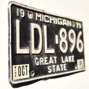 Americká SPZ Michigan 1979 Black LDL-896