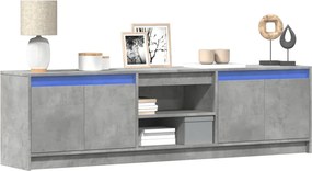 TV skříňka s LED betonově šedá 180x34x50 cm kompozitní dřevo 3307915