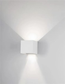 NV 747406 Venkovní nástěnné svítidlo COMO bílý hliník LED 2x3W 3000K 220-240V nastavitelný úhel 0-90st. IP54 - NOVA LUCE
