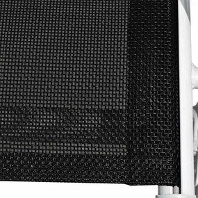 Stohovatelné zahradní židle 2 ks ocel a textilen černé 313070