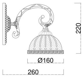 Brilagi - Nástěnná lampa CLASSIC 1xE27/60W/230V mosaz