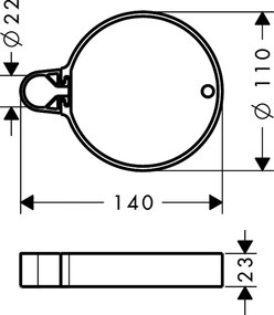 Hansgrohe Casetta, miska na mýdlo C, chromová, HAN-28678000