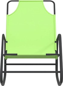 Houpací lehátka 2 ks zelená ocel a textilen 318143