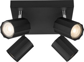 Livarno home Stropní / Nástěnné LED svítidlo Theia (stropní svítidlo bodové/černá)