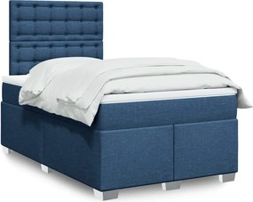Box spring postel s matrací modrá 120x200 cm textil 3292775