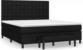 Box spring postel s matrací černá 160x200 cm textil 3136927