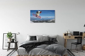 Obrazy na plátně mountain lyžař 125x50 cm