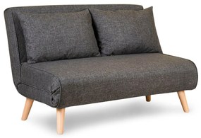 Hanah Home Dvoumístná rozkládací pohovka FOLDE tmavě šedá 120 cm