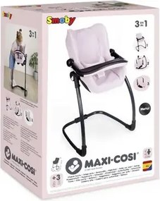 SMOBY Maxi-Cosi 3v1 Nosítko a židlička pro panenky růžová / Houpačka /