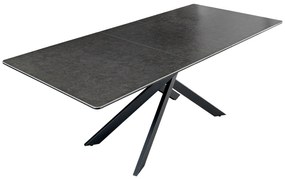 Roztahovací keramický stůl Halia 160-200 cm mramor antracit