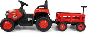 Elektrický traktor s přívěsem Rolly červený