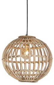 Venkovská závěsná lampa přírodní bambus - Cane Ball 40