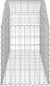 Klenutý gabionový koš 150 x 50 x 60/80 cm pozinkované železo 153453