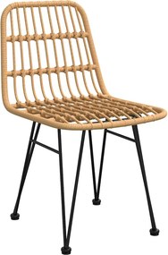 Zahradní židle 2 ks 48 x 62 x 84 cm PE ratan 319428
